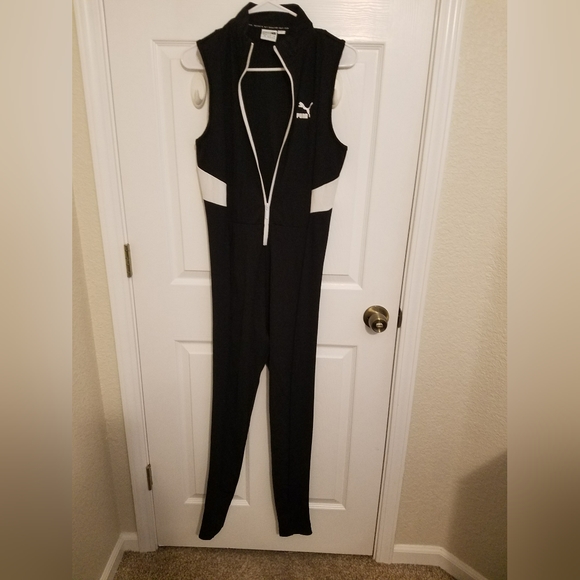 Puma | Pants & Jumpsuits | Puma Full Length Jumpsuit Front Side Zipper ...